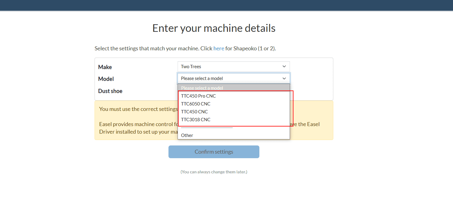 CNC software | TWOTREES Wiki